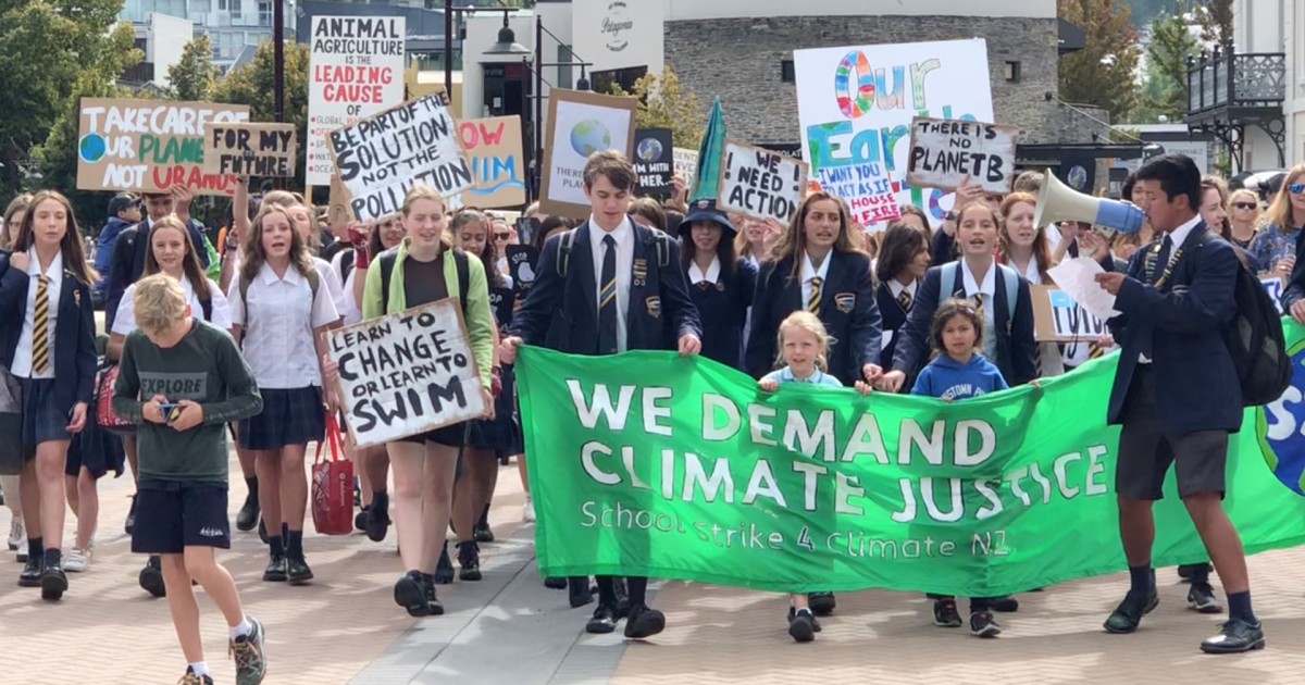 Students march in Queenstown and Wanaka for climate action | Crux